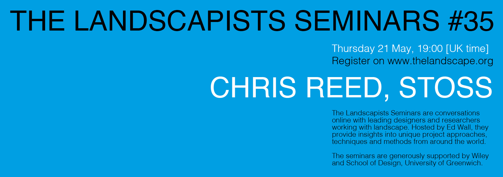 The Landscapists Seminars #35 Chris Reed, Stoss – The Landscape